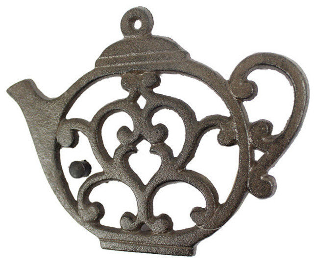 Cast Iron Round Teapot Trivet 8" - Mediterranean - Trivets - by ...