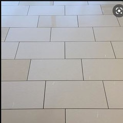 1/2 or 1/3 offset for bathroom floor tile?