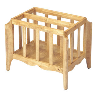 Butler Wilshire Natural Mango Magazine Basket - Transitional - Magazine ...