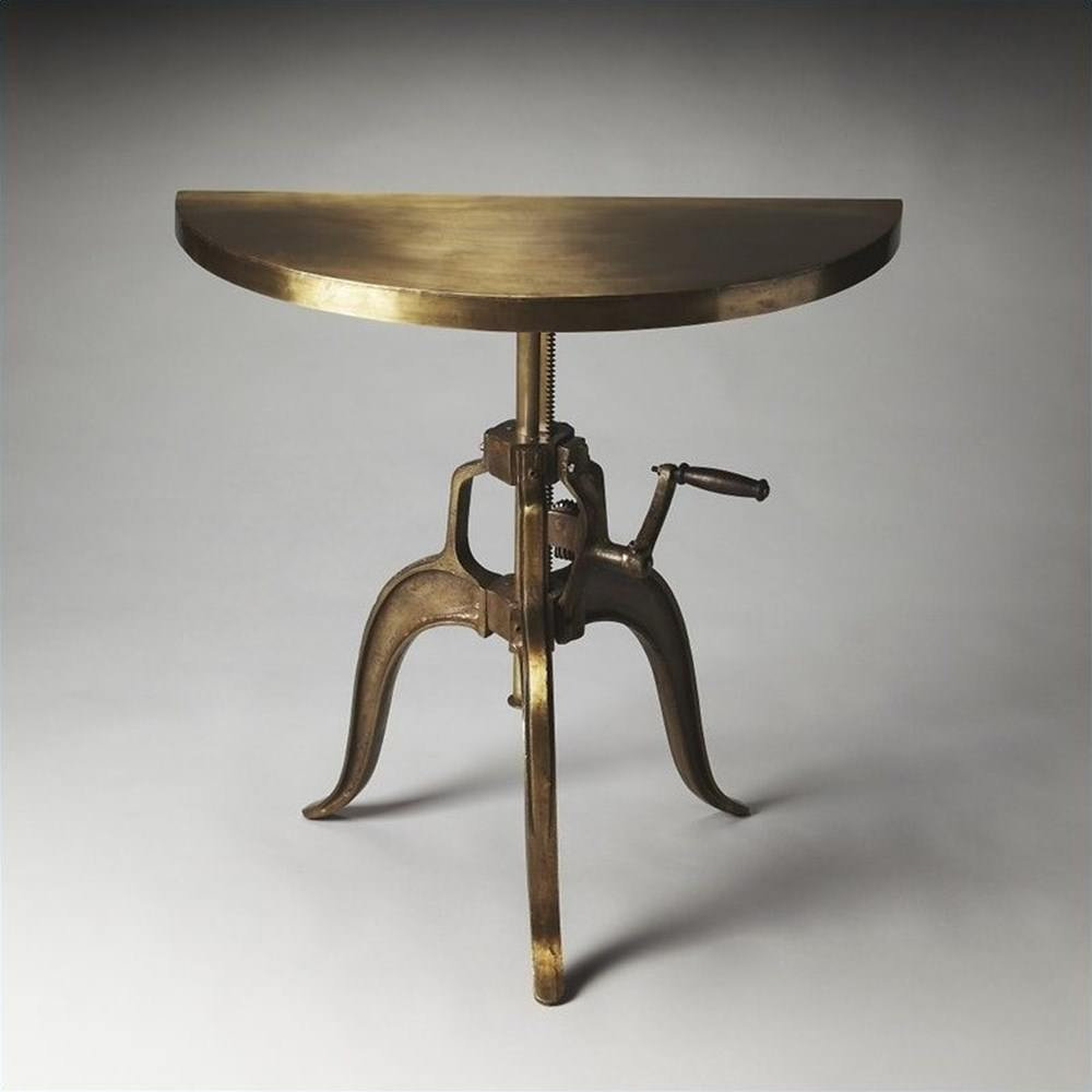 Butler Specialty Industrial Chic Garrison Demilune Console Table ...