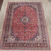 Consigned, Oriental Medallion Vintage Handmade Red 9x12 Persian Area ...