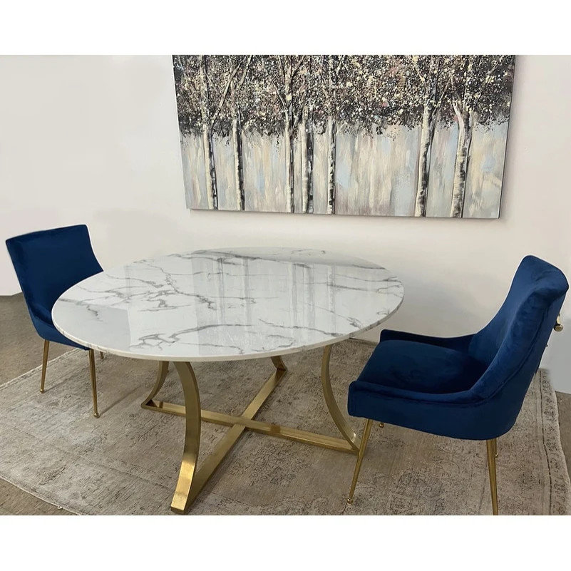Arc Dining Table Faux Marble - Contemporary - Dining Tables - by ...