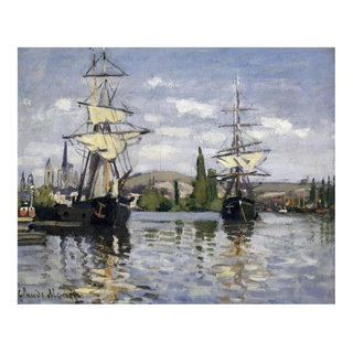 "The Seine At Rouen 1872" Digital Paper Print by Claude Monet, 18"x15 ...