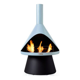Lloyd Modern Indoor / Outdoor Gel Fuel Fireplace With 6Pk Fuel Atomic ...