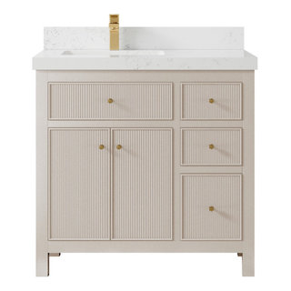 Willow Collection Sonoma 36 Left Offset Bath Vanity, 36" Left Offset ...