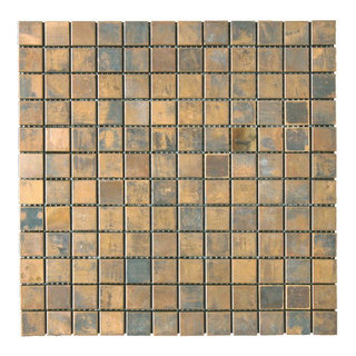 Metal Tile Antique Copper, 1"x1" - Contemporary - Mosaic Tile - by ...