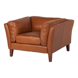 Westwood Arm Chair, Tan Leather - Contemporary - Armchairs And Accent ...