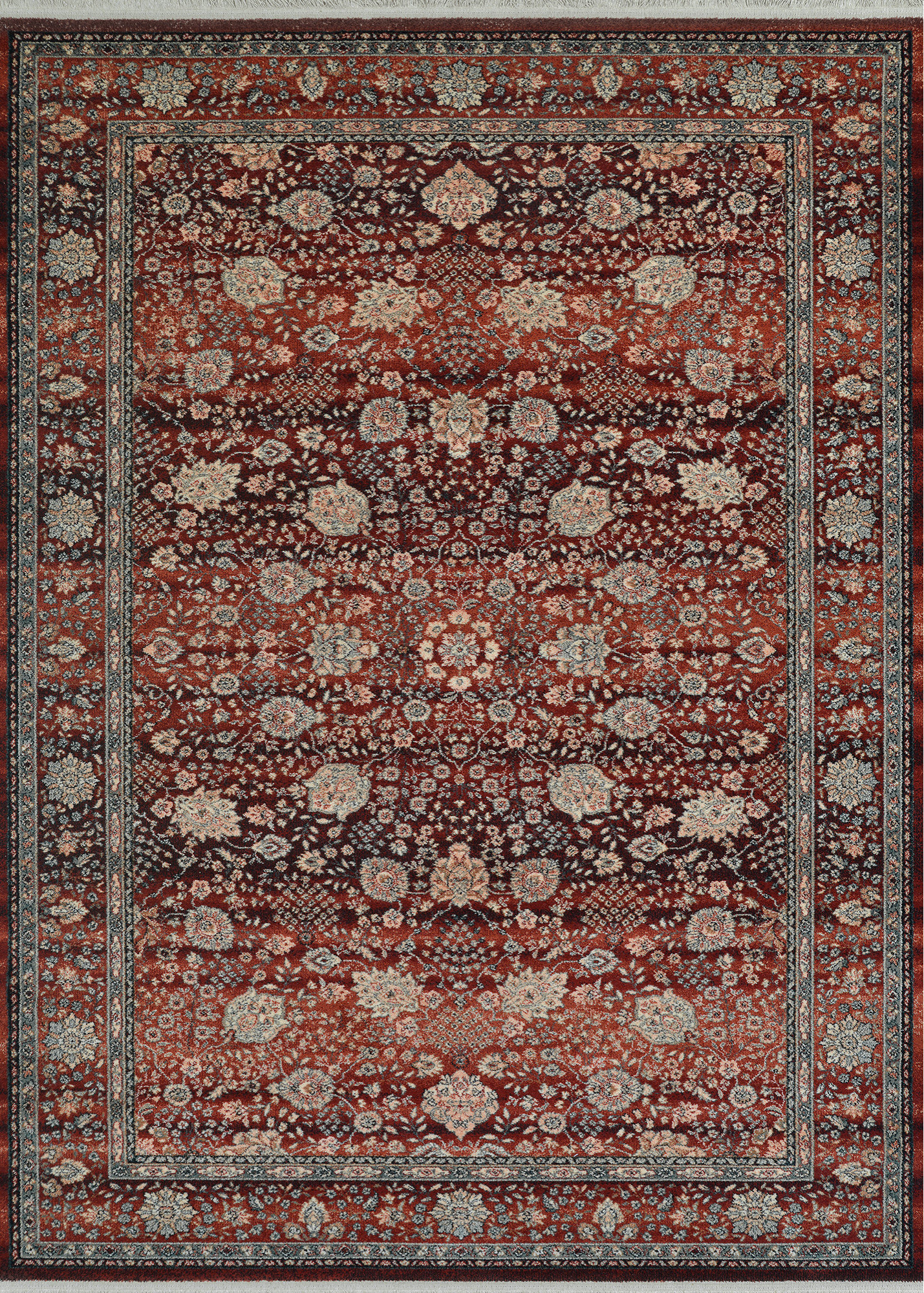 Couristan Kashimar Floral Vase Rust Rug 4'6"x6'9" - Traditional - Area ...
