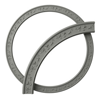 51 1/4"OD x 43 1/4"ID x 4"W x 7/8"P Floral Classic Ceiling Ring Kit ...