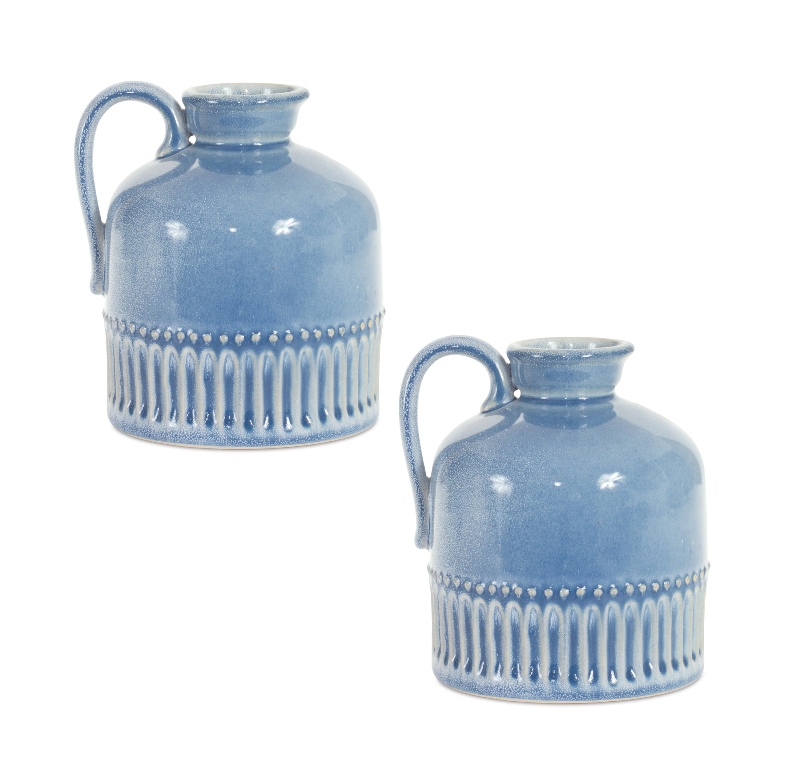 Ceramic Jug Vase, 2-Piece Set - Contemporary - Vases - by Melrose ...