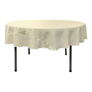 LA Linen Round Polyester Poplin, 72" Round - Contemporary - Tablecloths ...