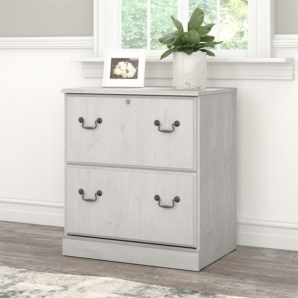 Pemberly Row 2 Drawer Lateral File Cabinet in Linen White Oak ...
