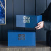 A&B Home Modern Blue Decorative Boxes With Silver Accent Set Of 2 ...