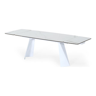 Modrest Encanto - Modern White Ceramic Dining Table - Contemporary ...
