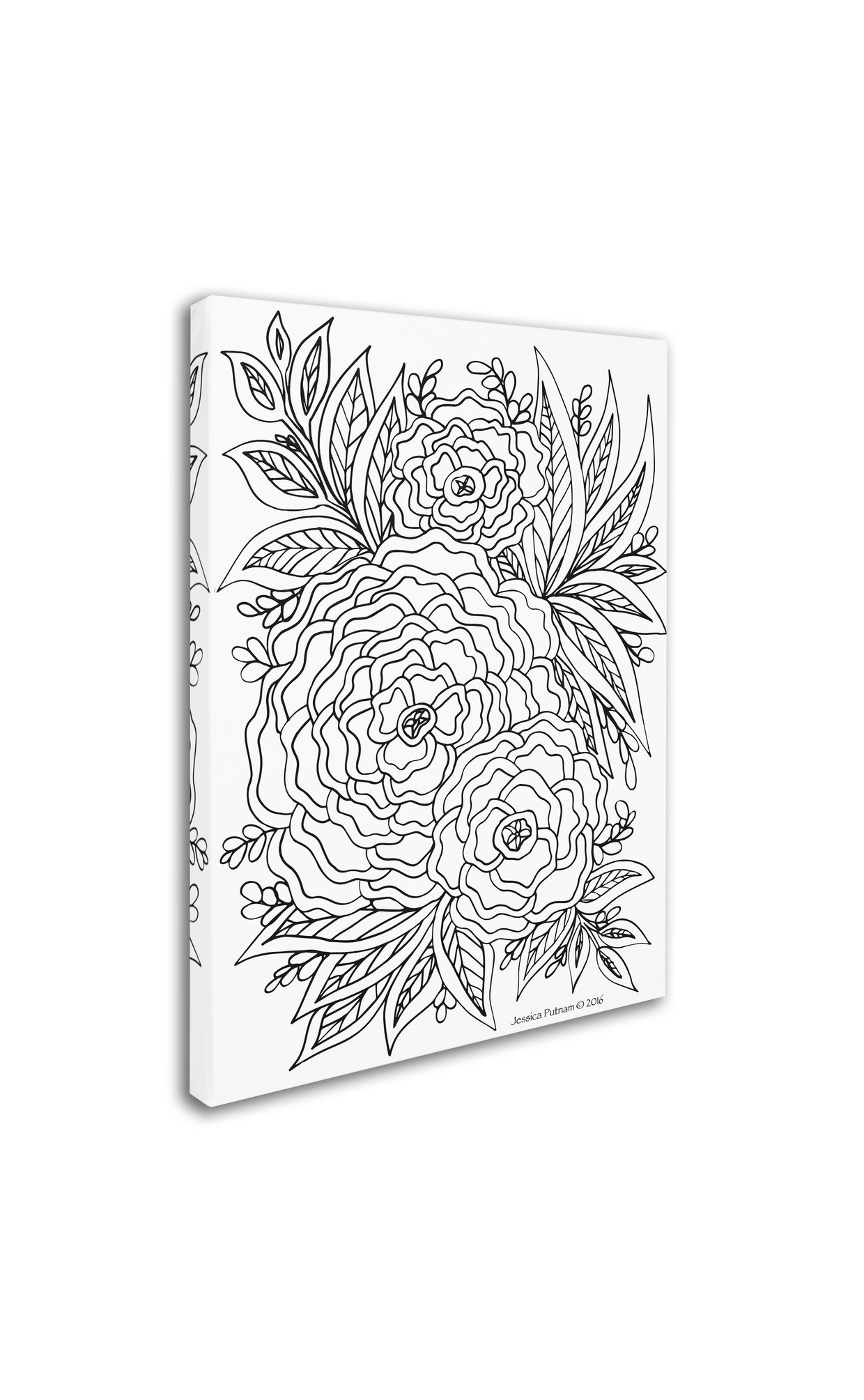Jessica Putnam 'Floral 45' Canvas Art, 35"x 47" - Contemporary - Prints ...