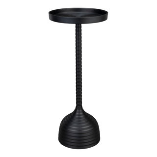 Black Aluminum Pedestal Side Table | Dutchbone Turner - Industrial ...