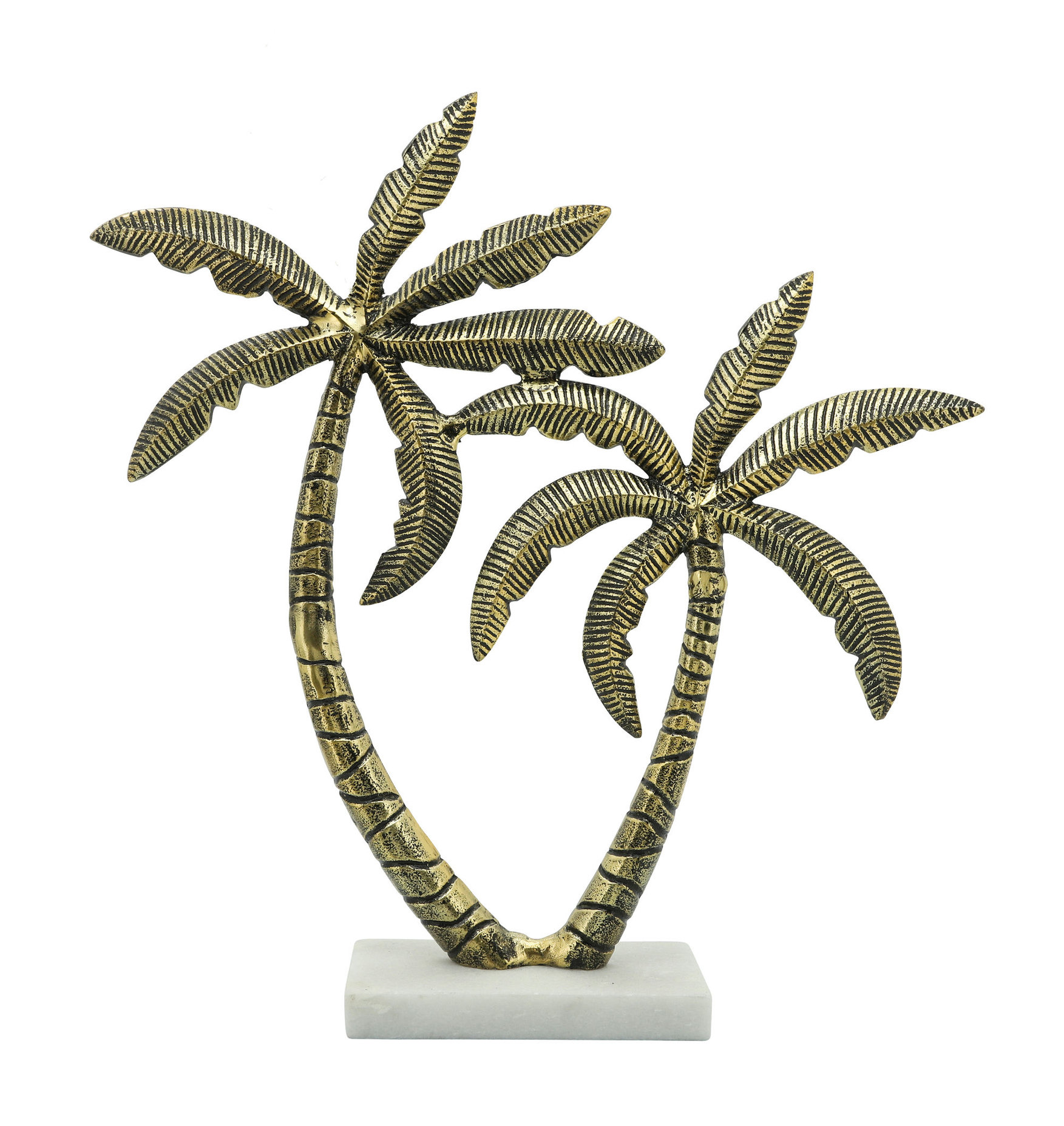 Metal, 20"h Coconut Tree, Bronze - Tropical - Decorative Objects And ...