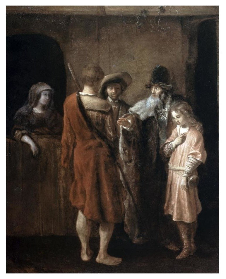 "Farewell of Benjamin" Digital Paper Print by Carel Fabritius, 15"x18 ...