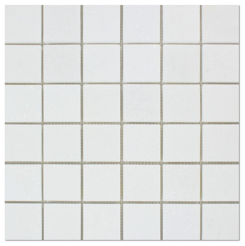 Sample of 2 X 2 Thassos White Marble Hon. M. Tile - Traditional - Tile ...