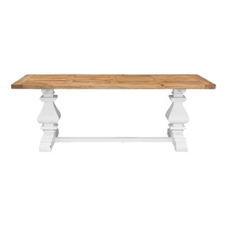 Balustrade Dining Table, White - French Country - Dining Tables - by ...