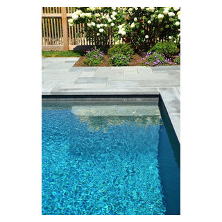 Blue Granite Pebble Sheen w/ Black Tile - Boston - by Atlantic Pool ...