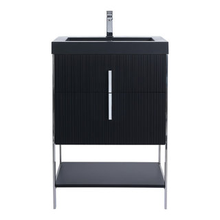 Fine Fixtures Serenity Modern bathroom vanity, Chrome Hardware ...