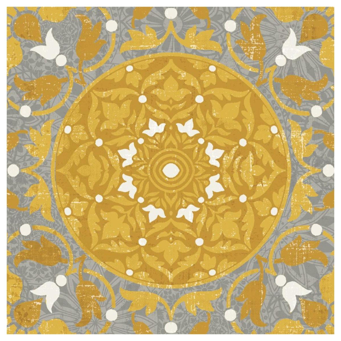 "Inspired India Yellow III" Digital Paper Print by Pela Studios, 20"x20 ...