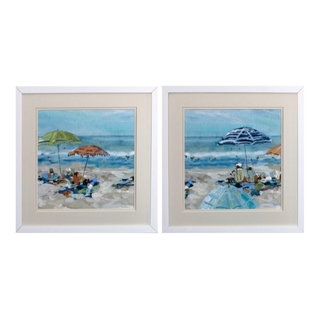 Sunny Beach Time Wall Art, 2-Piece Set - Beach Style - Prints And Posters - by PROPAC IMAGES | Houzz