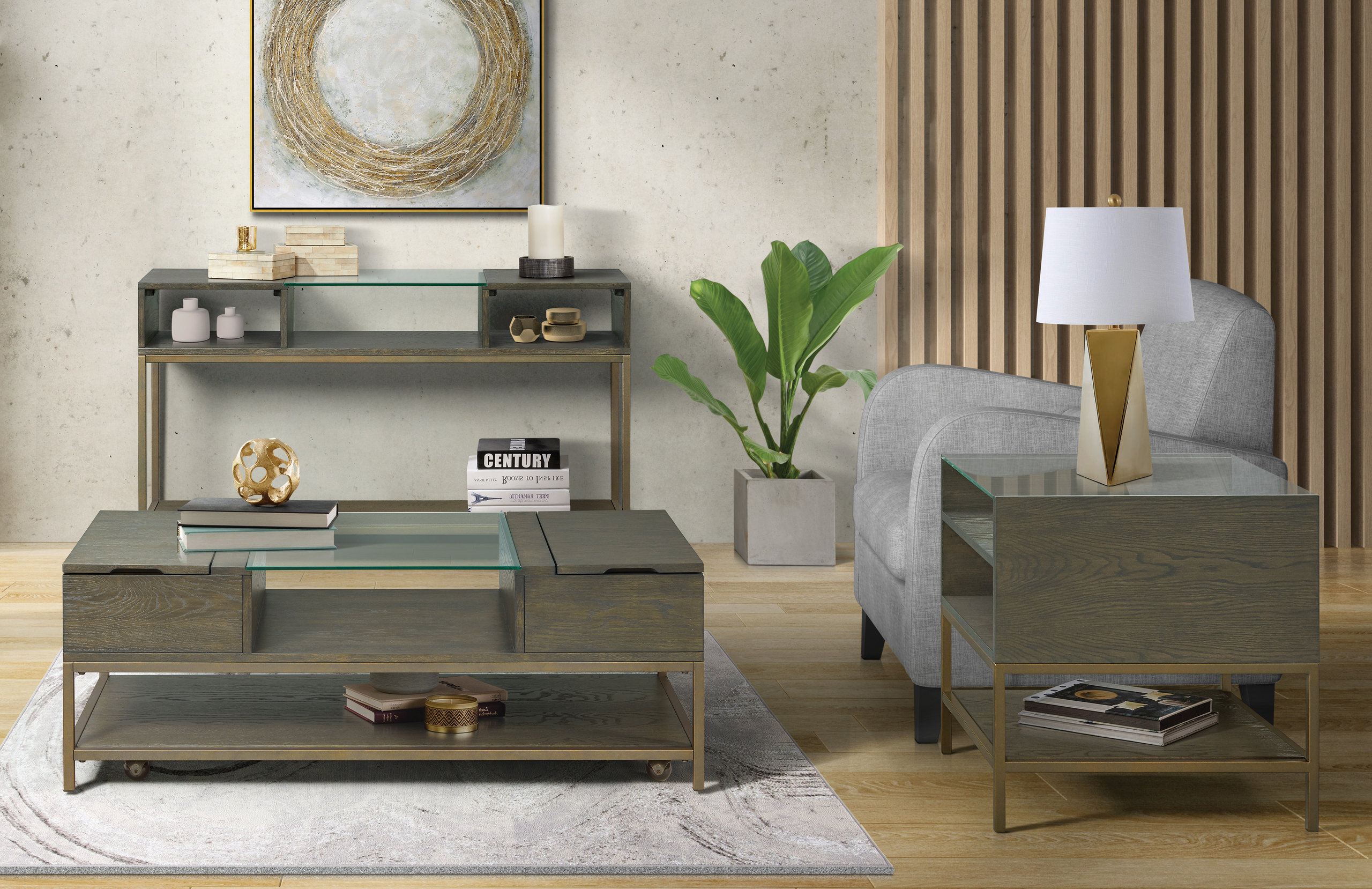 Riverside Furniture Hyde Rectangular Side Table - Transitional - Side Tables And End Tables - by ...