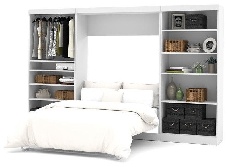 Bestar Pur By Bestar 131 Full Wall Bed Kit, White - Transitional ...