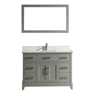 48" sl sink vanity set with phoenix stone top, soft closing doors ...