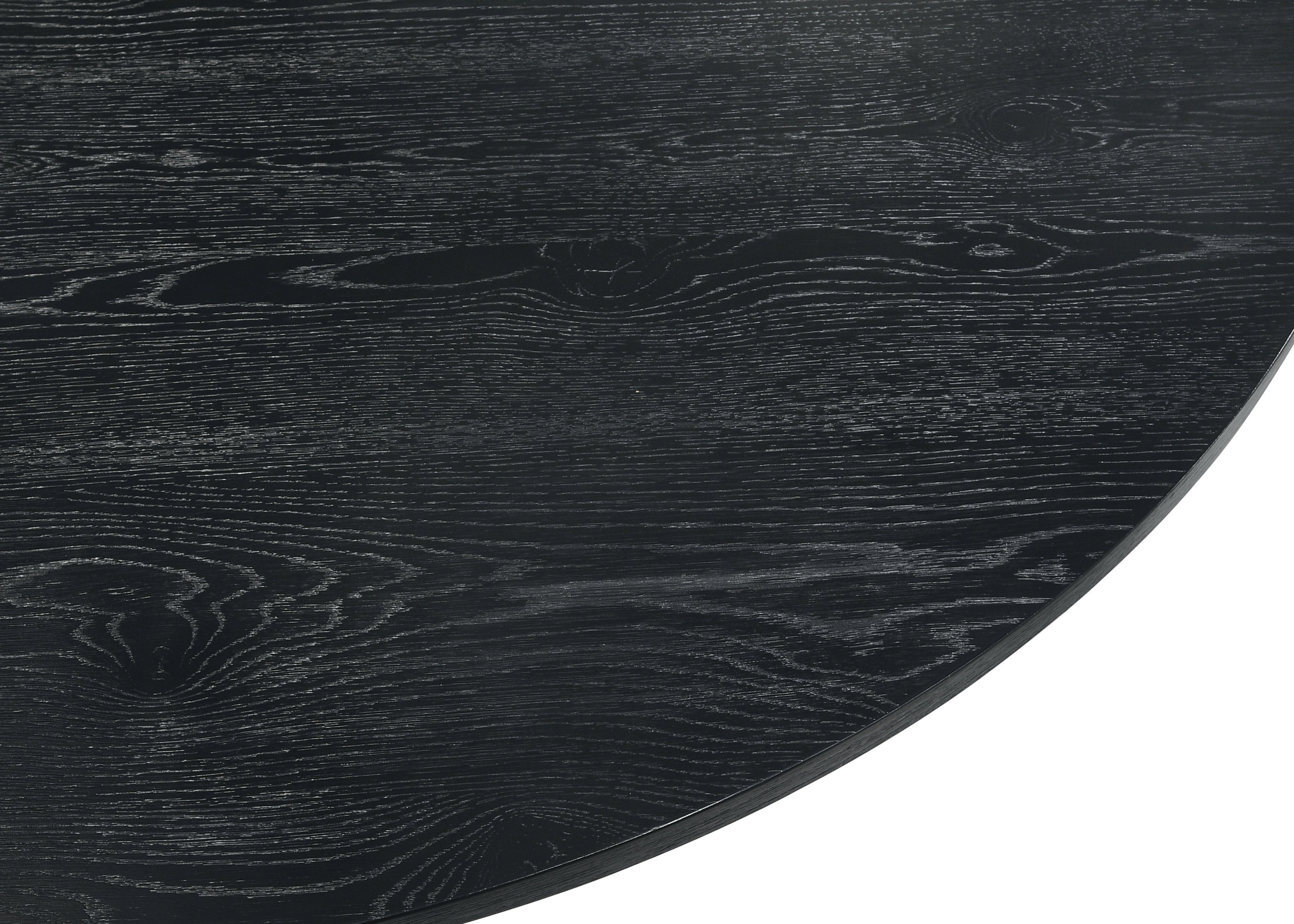 Jasper 5Pc Ebony Black 47"W Round Dining Set with Pedestal Base ...
