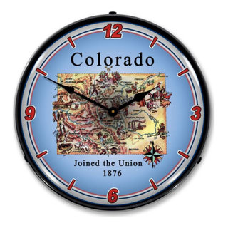 20041088 State of Colorado Clock - Contemporary - Wall Clocks - by ...