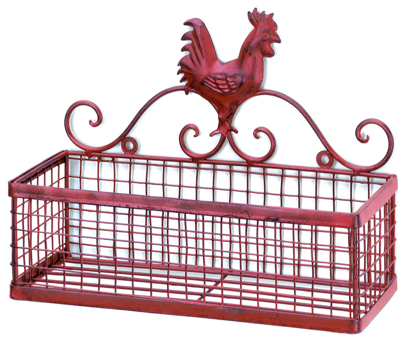 Red Rooster Single Wall Rack - Farmhouse - Wall Organizers - by ...