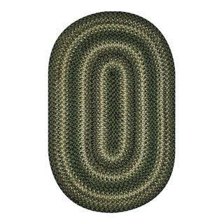 Homespice Decor 6 x 9' Oval Pinecone Jute Braided Rug - Contemporary ...