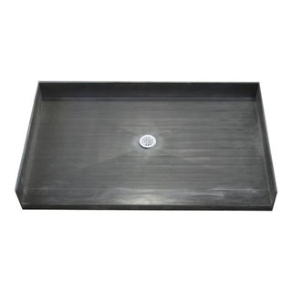 Tile Redi 4238CBF-PVC 42"x38" Curbless Shower Pan With Center PVC Drain ...