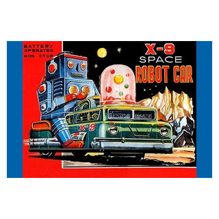 X-9 Space Robot Car, 12" x 18" - Contemporary - Prints And Posters - by ...
