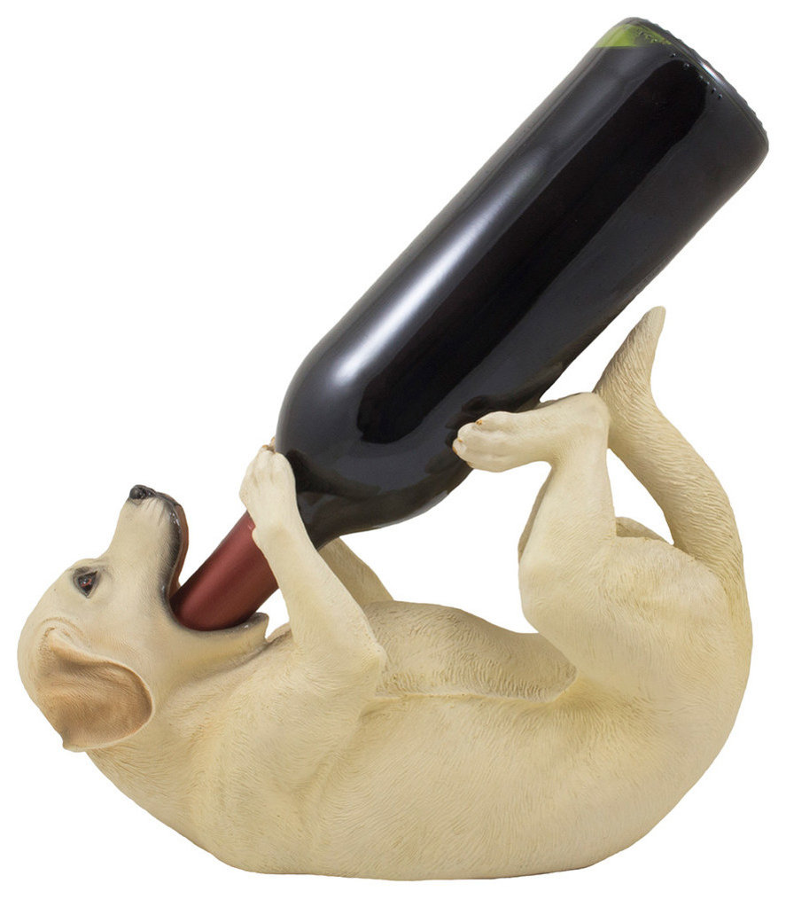 Drinking Labrador Retriever Puppy Dog Decorative Wine Bottle Holder ...