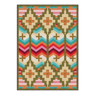 Shake Your Shawl, Blue, 8'x11', 8x11 - Southwestern - Area Rugs - by ...