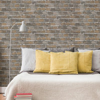 Lennox Neutral Brick Wallpaper, Swatch - Farmhouse - Wallpaper - by ...
