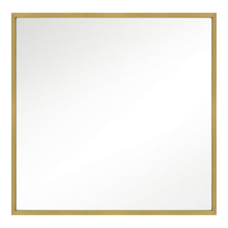 Feiss MR1302BBS Mirror Feiss Burnished Brass - Contemporary - Bathroom ...