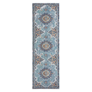 Gunnora Traditional Medallion Area Rug, 2'3"x7'7" - Mediterranean ...