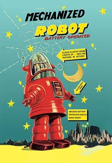 Mechanized Robot, 24" x 36" - Contemporary - Prints And Posters - by ...
