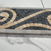 Marble Mosaic Border Insert Listello Tile Swirl Nero 4x12 Tumbled, 1 ...