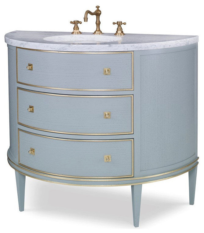 Ambella Home Collection Orion Sink Chest, Polar Blue - Transitional ...