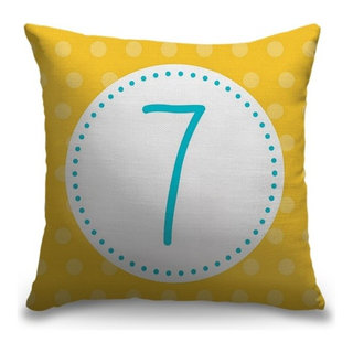 "Number Seven - Dot Circle" Pillow, 20" x 20" - Contemporary ...