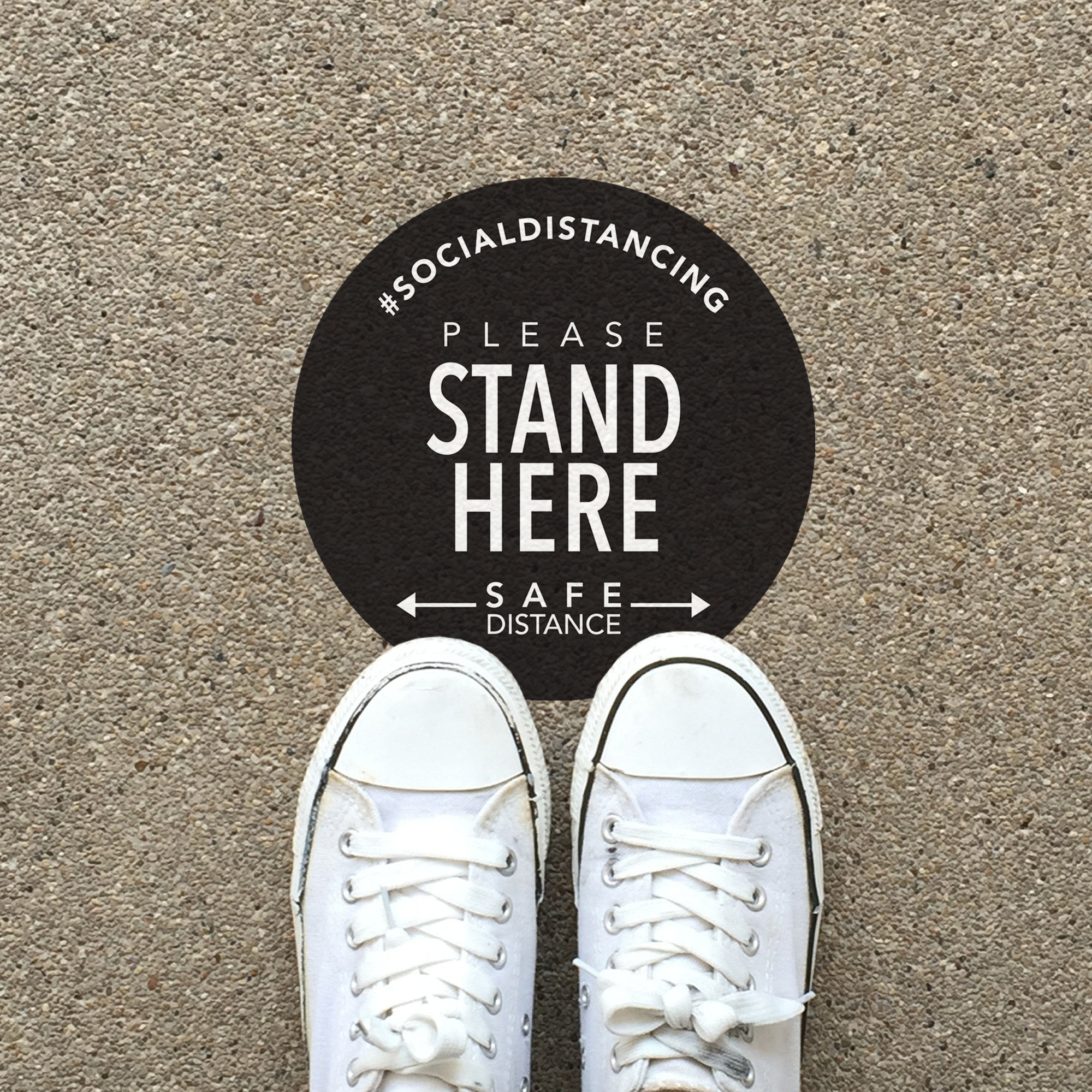 Stand Here - Floor Sticker - Boutique Style - 5pk - Contemporary - Wall ...