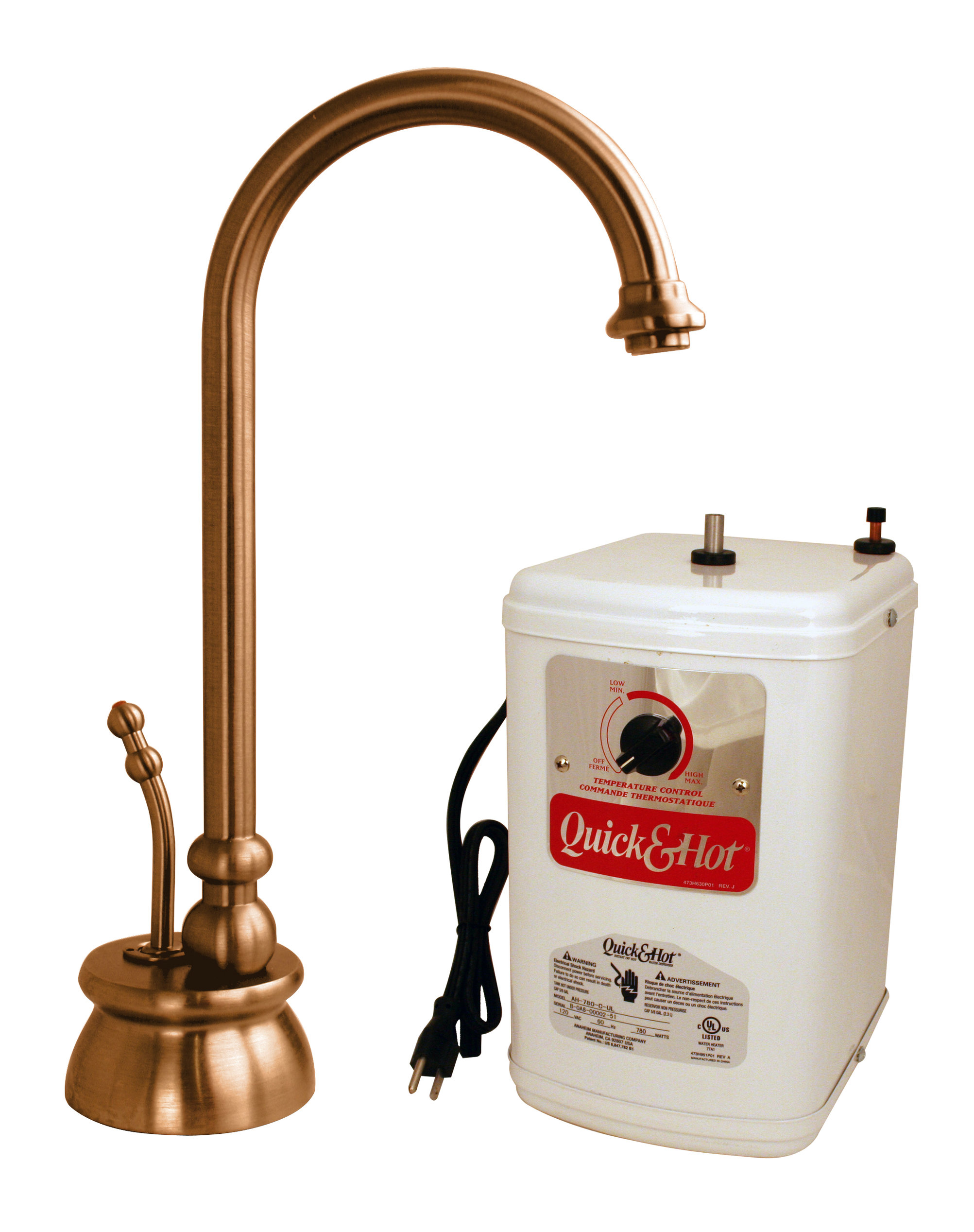 Calorah Traditional 10" Hot Water Dispenser and Tank, Antique Copper ...