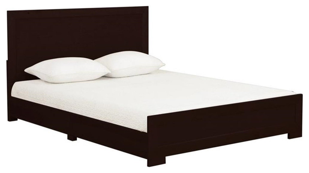 Camden Isle Oxford Wooden Espresso King Bed with Complete Slat System ...