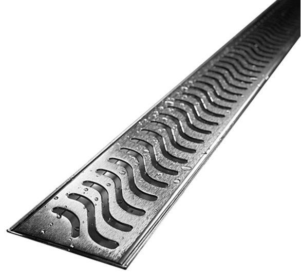 Quartz by Aco Linear Drain Flag Design Plain Body, 32 - Contemporary ...